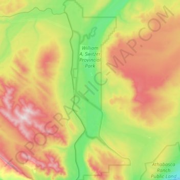 Mapa topográfico William A. Switzer Provincial Park, altitud, relieve