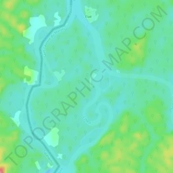 Mapa topográfico Lawa, altitud, relieve